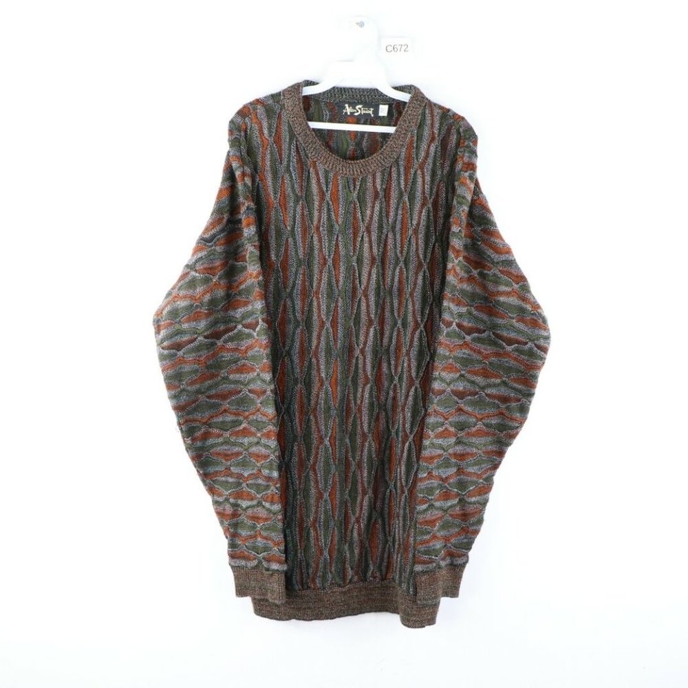 Vintage Coogi Style Ed Bassmaster Textured Sweater - Gem